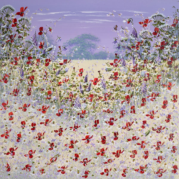 Buy Poppies and Bluebells IV - Original by Mary Shaw at Treeby & Bolton