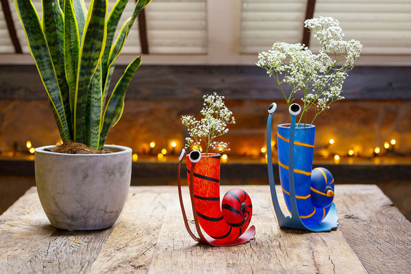 Buy Borowski Slow Jack Tall Vase Blue at Treeby & Bolton